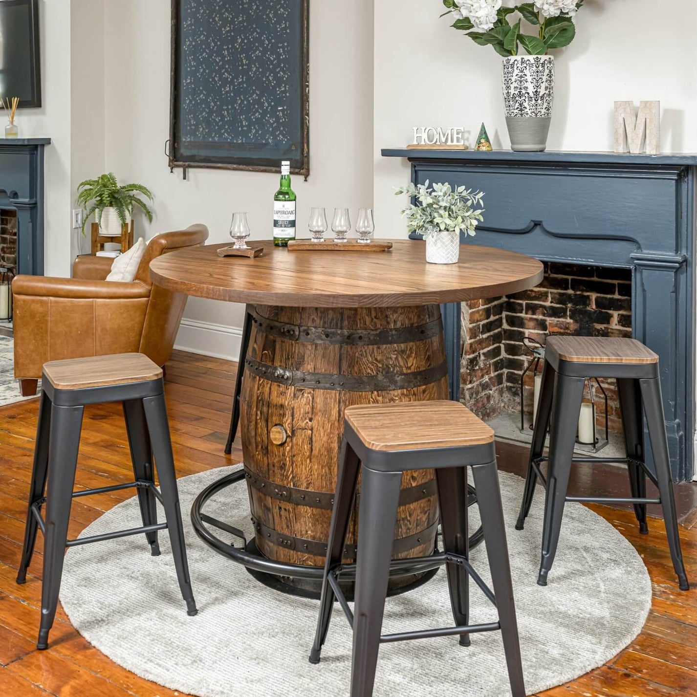 Standard Whiskey Barrel Pub Table w/ 36" or 48" Table Top – Mystic Barrels